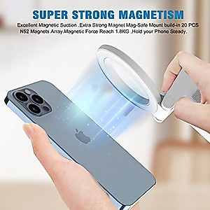 Capstone Continuity Camera Mount for Desktop Monitors with a Flat Back | 30 Degree Tilt for Desk View | Connects via MagSafe | for iPhone 12, 13 & 14 | for iOS 16 + Mac OS Ventura or Later