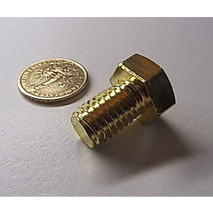 Brass Hex Head Bolts FT 3/8"-16 Thread x .750" Long 10 pcs