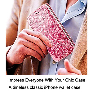 Case for iPhone 13 Mini, PU Leather Wallet Case with Kickstand Credit Card Holder Magnetic Shockproof Folding Case Compatible with iPhone 13 Mini 5G (5.4" 2021) - Silver