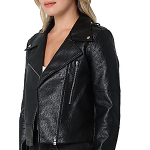 Rock & Republic Women's Faux Leather Jacket, Black, X-Large