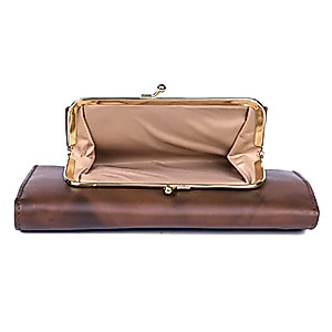 Julia Buxton Heiress Organizer® Clutch Mahogany
