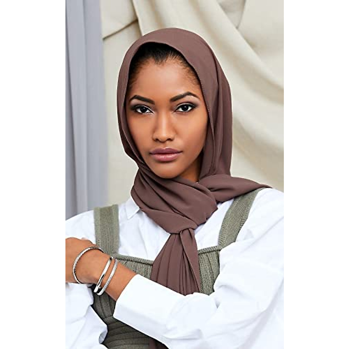 NOOR 5 pcs Hijab Scarfs for Women - Premium Quality Chiffon Hijab, Soft and Lightweight. Hijab Gift Box - 5 Colors Set (Mix Colors 1)