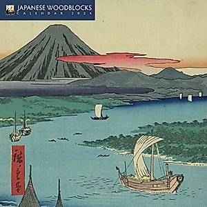 Japanese Woodblocks Mini Wall Calendar 2024 (Art Calendar)
