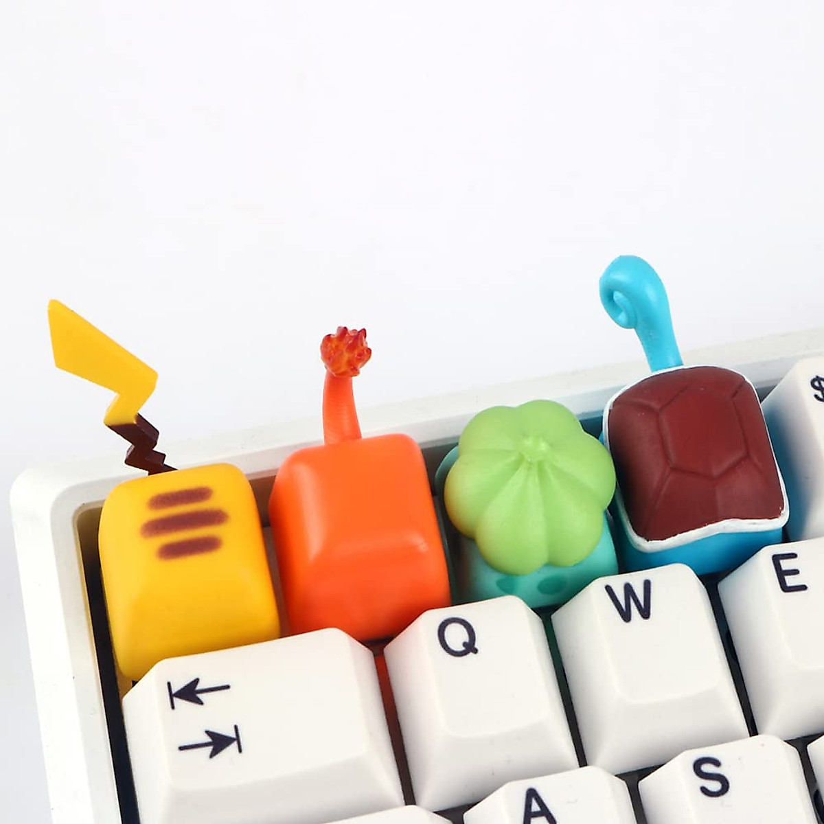 Little Fire Dragon Frog Seed Design Resin Keycaps for Cherry Mx Switch Mechanical Gaming Keyboard Use SA R1 (Potturtle)