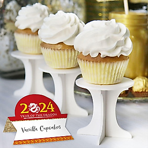 Big Dot of Happiness Chinese New Year - 2024 Year of the Dragon Tent Buffet Card - Table Setting Name Place Cards - Set of 24