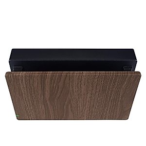 eXtremeRate Custom Soft Touch Grip Faceplate for Nintendo Switch Dock, Wood Grain Patterned DIY Replacement Housing Shell for Nintendo Switch Dock - Dock NOT Included