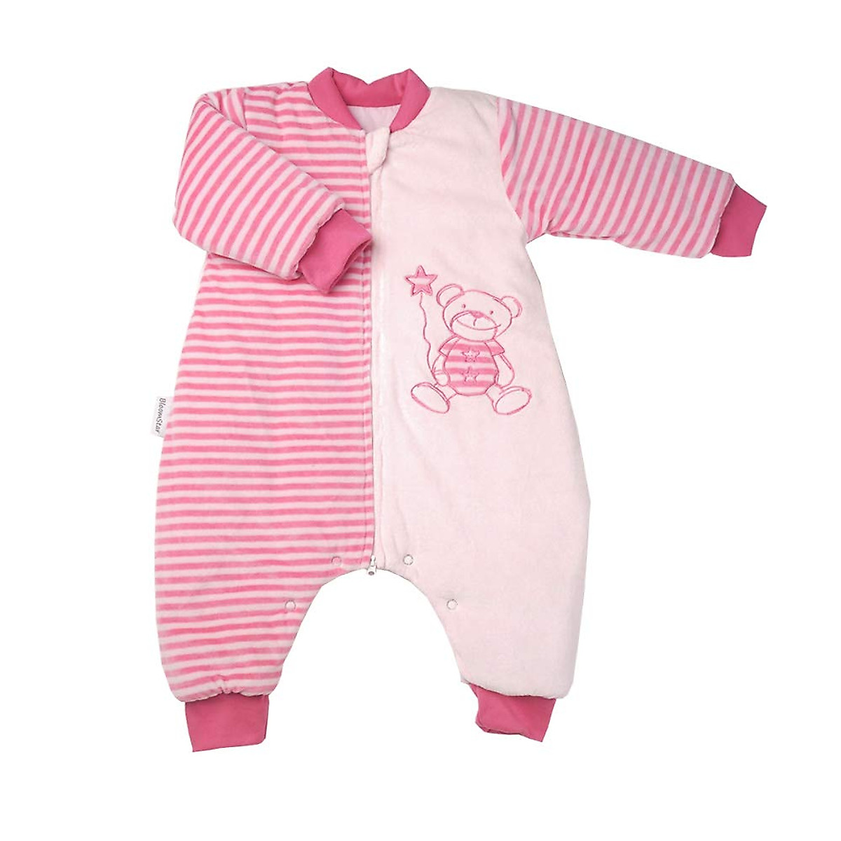 BLOOMSTAR Wearable Blanket with Legs, Baby Sleep Bag with Feet Winter, Toddler Sleeping Bag,Sack with Sleeve Velvet Thick 3.5 TOG