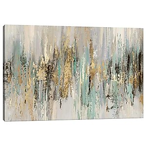 iCanvas TOR189 Dripping Gold I Canvas Print by Tom Reeves, 8" x 12" x 0.75" Depth Gallery Wrapped