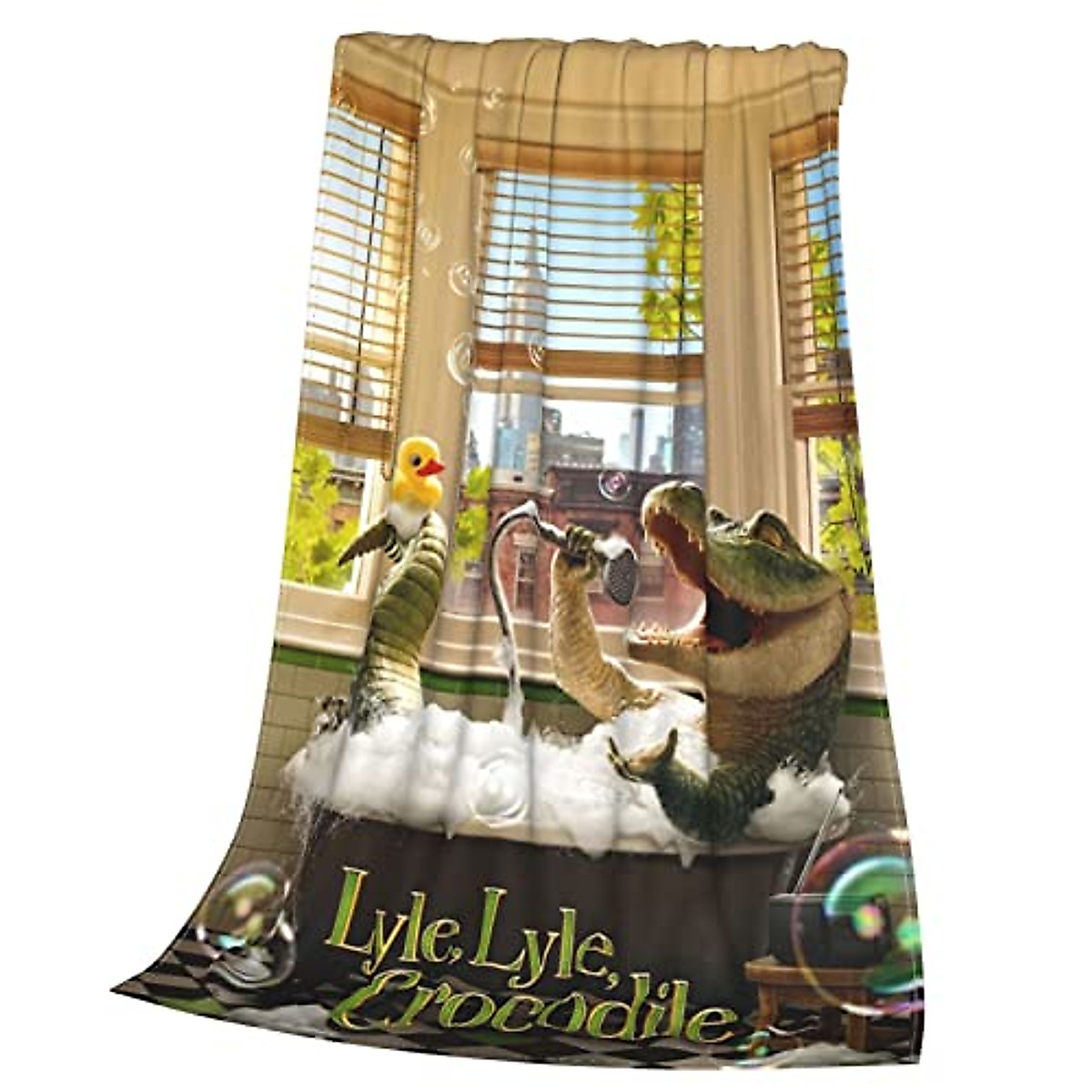 sunmond Crocodile Blanket Ultra-Soft for Couch Bed Warm 50''x40'' Fleece Plush Throw Blanket Suitable for All Season, Black