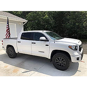 AntennaMastsRus - The Original 6 3/4 Inch Replacement Rubber Antenna Mast fits Toyota Tundra (2000-2020) Accessories - USA Stainless Steel Threading - Car Wash Proof - Internal Copper Coil