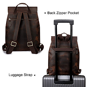 S-ZONE Women Leather Tote Bag Shoulder Handbag Bundle with Backpack Purse