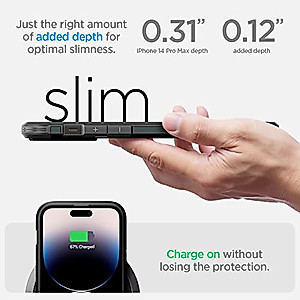 Spigen Tough Armor MagFit Designed for iPhone 14 Pro Max Case (2022) [Kickstand] [Military-Grade Protection] Compatible with MagSafe - Abyss Green