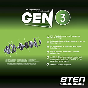 8TEN Gen 3 Electric PTO Clutch for AYP Craftsman Cub Cadet MTD Husqvarna 140923 5215-73 174509 170056 124648X