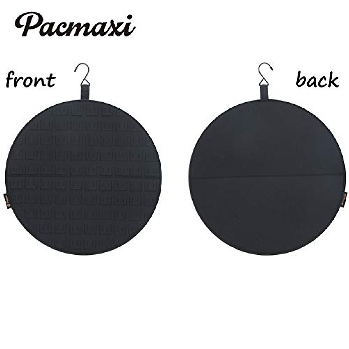 PACMAXI Hanging Brooch Pin Display Holder, Wall Pin Collection Storage Organizer, Cute Pin Banner Case Hold Up to 76 Pins.(Pins not Included) (Black)