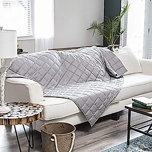 AG Weighted Blanket Heavy Blanket for Adults 15 lbs | 48'' x 78'', Cooling Blanket | Calming Weighted Blanket | Heavy Fleece Blanket, Luxury Cotton Material with Glass Beads