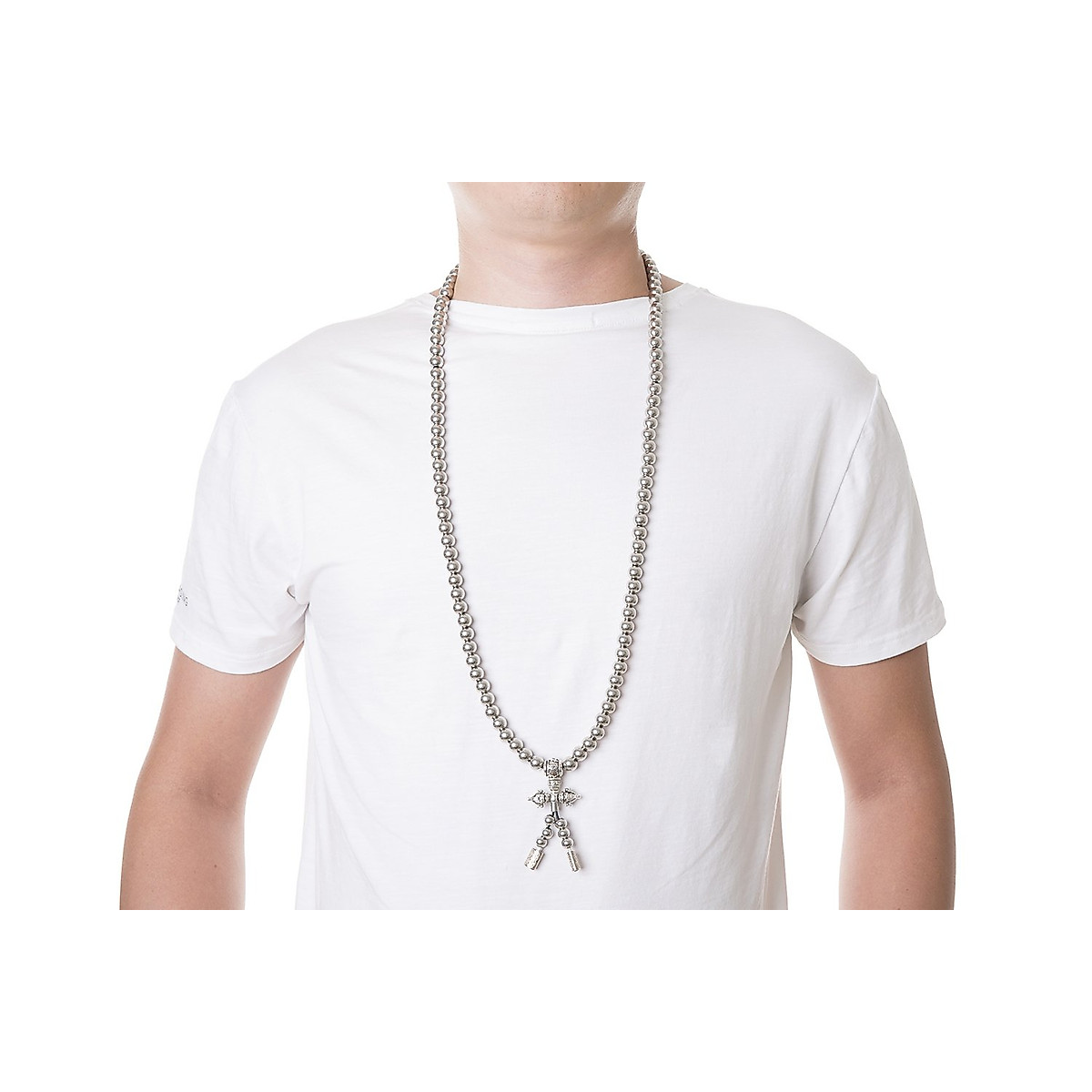 108 Destiny Nepal Prayer Full Metal Buddism Bead Mala Necklace (full stainless steel)