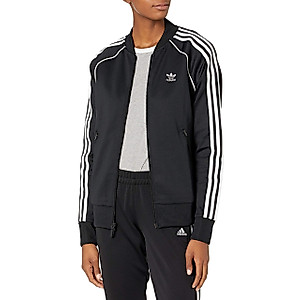 adidas Originals Women's Superstar Track Jacket, Black/White, S