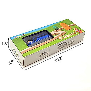 DSHMIXIA Battery Operated Train for Wooden Train Track Set Toys for Toddlers 3 4 5 Year Old Boys Kids Magnetic Couplings City Vehicle with Figures(without Battery)