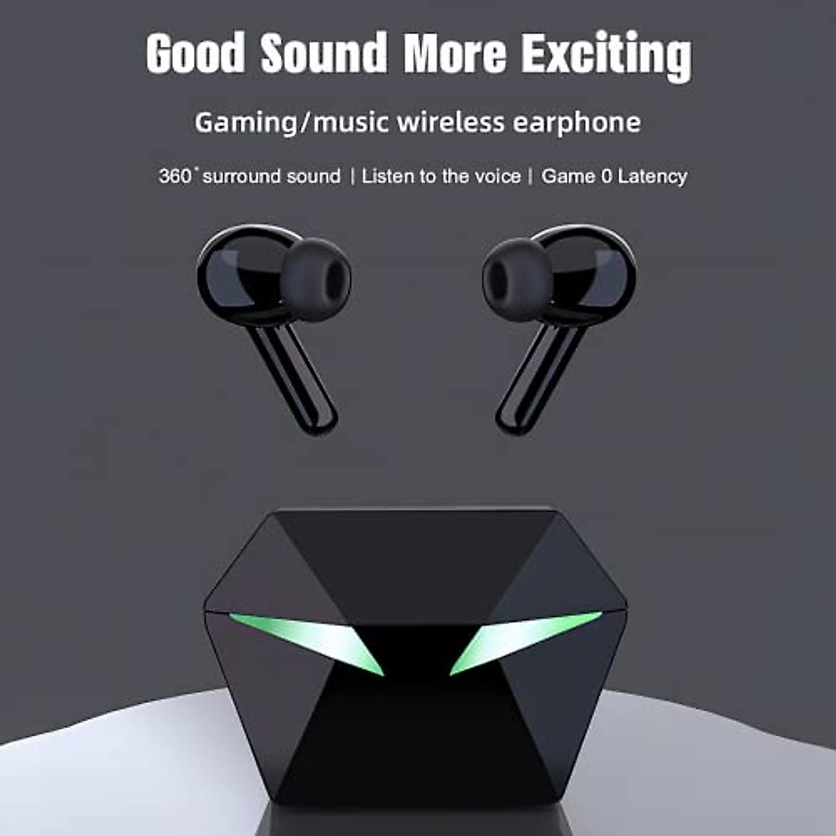 Wireless Earbuds Bluetooth 5.1Wireless Headphones with Charging Case3D Stereo Earpods Noise canceling Touch Control LED Display Waterproof Earphones Built-in Mic Deep Bass Headset for Game Sport Black