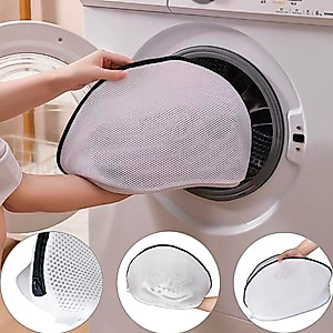 4 Set Shoe Dryer Wash Bags, Sneaker Dryer Bags Laundry Shoe Bags for Washer and Inside Dryer Door, Shoe Dryer Bag with Straps, Sneaker Laundry Net Bag for Shoes