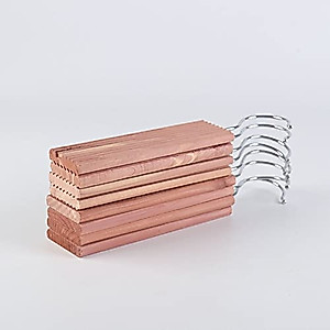 4 Pieces Cedar Hang Ups Natural Cedar Blocks Ceder Hangers Cedar Blocks Cedar Hangers Blocks Cedar Wooden Hangers Cedar Planks Storage Accessories for Clothes Storage