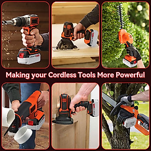 20V 6.0Ah LBXR20 Replacement for Black and Decker 20V Lithium Battery LB20 LST220 LBX20 LBXR2020-OPE LBXR20B-2 LB2X4020 2Packs