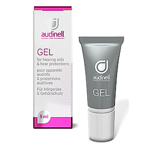 Audinell Ear Gel (5ml) | For Itchy Ears, Dry Skin, Rash, Eczema, Dermatitis | Naturally Hydrates, Moisturizes, Lubricates Ear Canal | Aids Insertion of Hearing Devices, Earbuds, Earplugs, Earmold