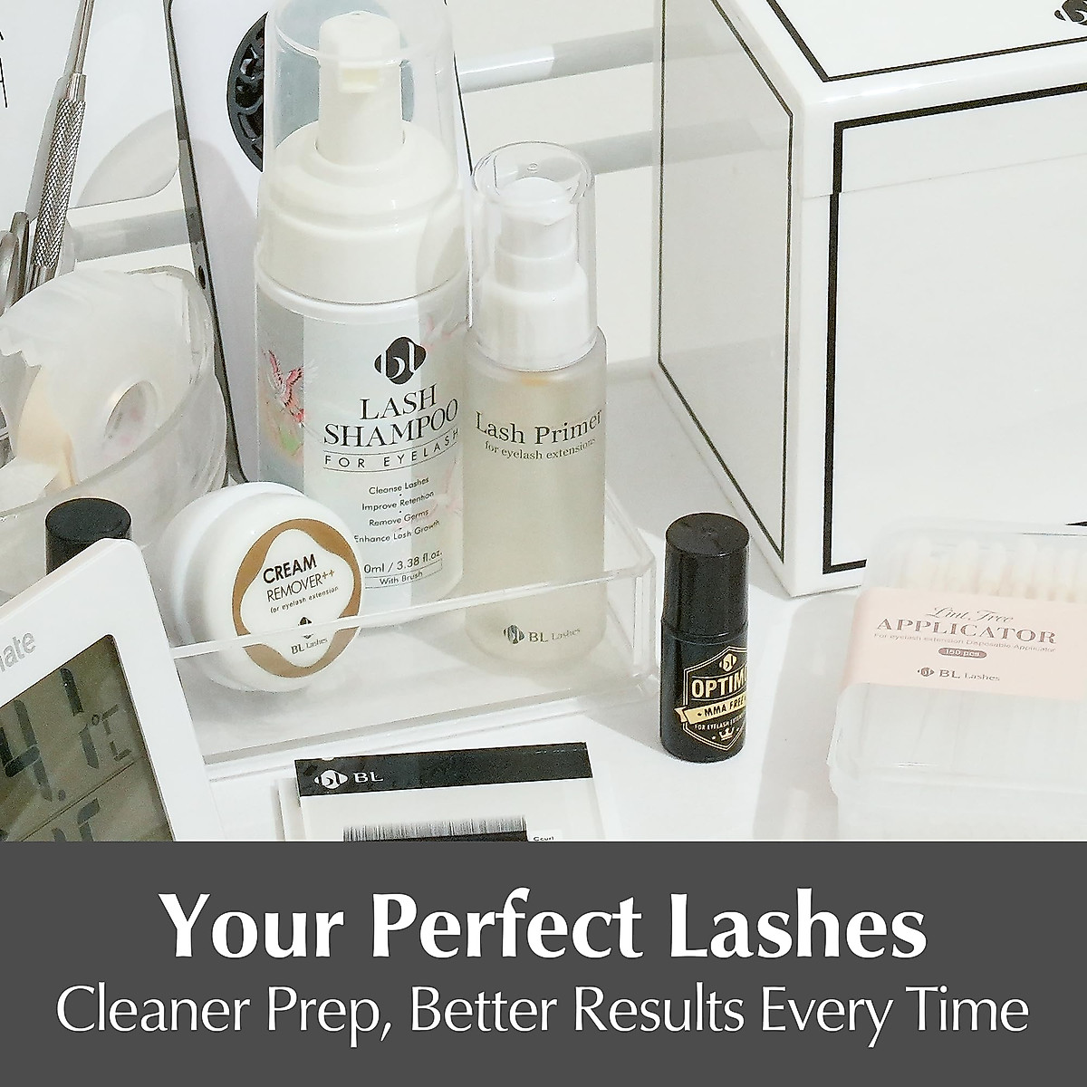 BL Lashes Primer for Eyelash Extensions | Removes Oils & Residue | Oil-Free for Stronger Adhesive Bonding | Speeds Up Application Time | Professional Use & Gentle on Sensitive Skin (50ml, 1.69 fl.oz)