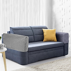 BESPORTBLE Chair Arm Covers Protectors 2pcs Chair Arm Protectors Universal Elastic Sofa Stretch Armrest Cover Sofa Side Towels Office Recliner Couch Loveseat Cloth(Light Grey) Chair Arm Covers