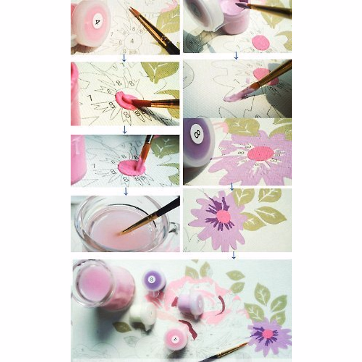 Paint by Numbers Adult Kit with Frame, DIY Oil Painting Kit for Kids Beginner 16x20 inches, Vincent Van Gogh Series, The Church in Auvers 1252