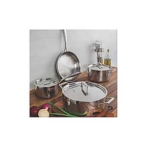 Tramontina Grano Frying Pan Stainless Steel for Induction, Electric, Gas and Ceramic Glass Hobs, ‎Cookware, Kitchen, 26 cm, 2.2 litres, 62155260