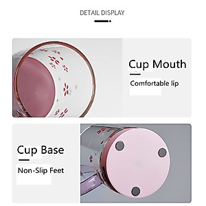 Jadelute Automatic stirring cup, high borosilicate glass, suitable for coffee, milk,granule,syrup,sachets and other drinks丨Sakura 400ml