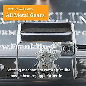 Franklin's Original Whirley Pop Stovetop Popcorn Machine Popper. Delicious & Healthy Movie Theater Popcorn Maker. FREE Organic Popcorn Kit. Makes Popcorn Just Like the Movies.