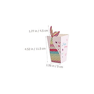 ULTECHNOVO 12pcs Popcorn Boxes Mermaid Chip Box Mini Treat Boxes Mini Popcorn Boxes Candy Popcorn Party Popcorn Boxes Movie Night Treat Box Food Trays Disposable Paper Popcorn Paper Boxes