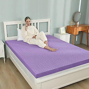 1.9 inch Twin (39"x75") Gel Memory Foam Mattress Topper Ventilated Soft Mattress Pad, Bed Topper, CertiPUR-US Certified, Twin Size