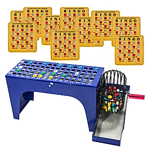 MR CHIPS Bingo Cage and Balls Set Plus 10 Quick Clear Cards