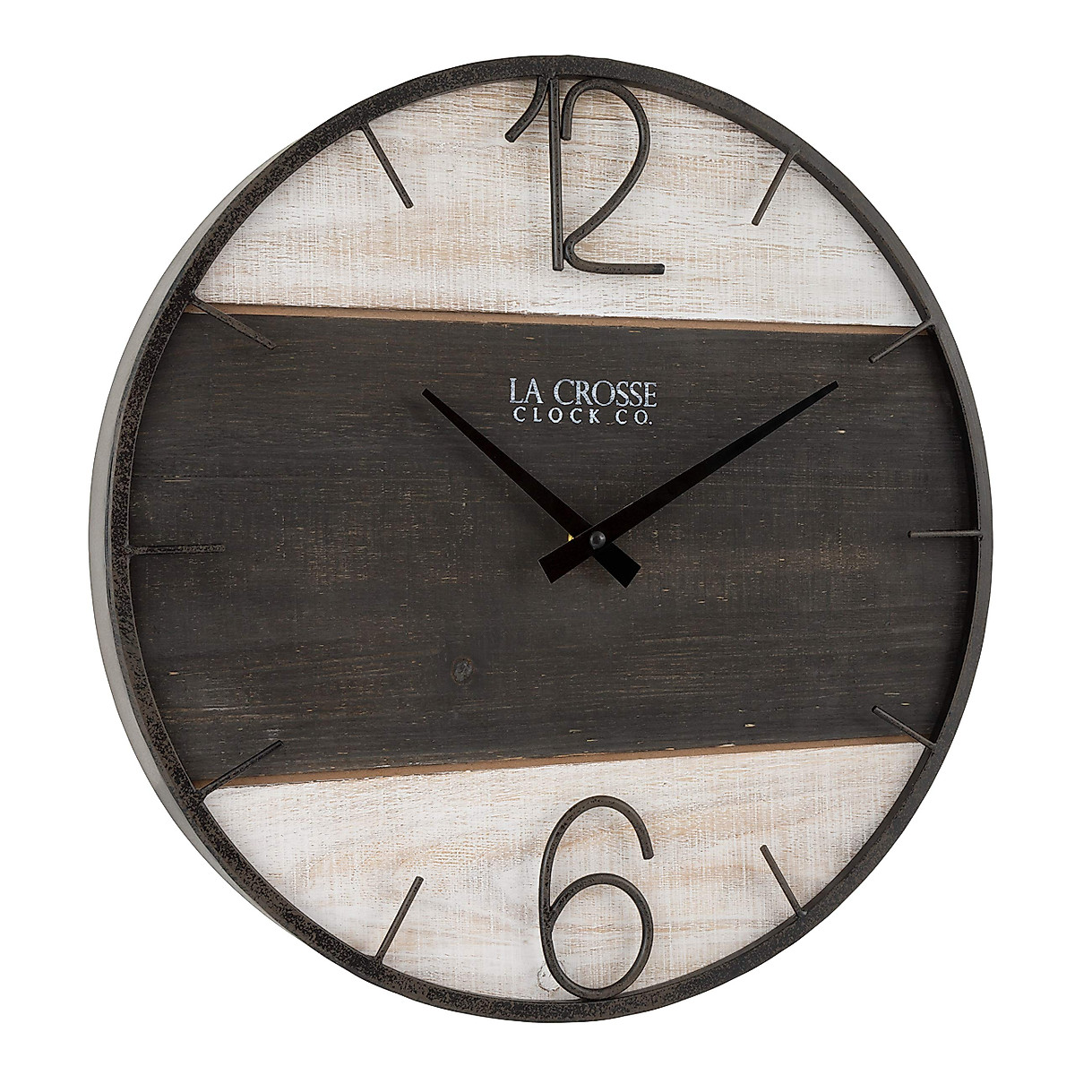 La Crosse Technology 404-4040 16" Ironwood Quartz Wall Clock, Brown