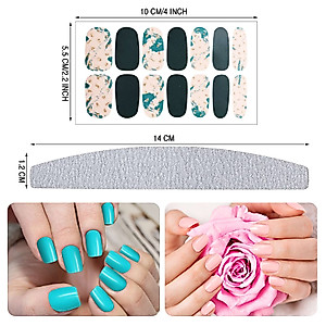 Maitys 560 Pieces Jamberry Nail Wraps Real Nail Polish Stickers Nail Wrap Nail Polish Strips Decals DIY Glitter Nail Adhesive Full Wraps Art Set with Nail File for Women Girls (Bright Style)