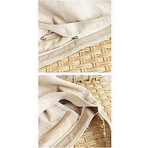 Ulisty Women/Girls Corduroy Large Capacity Shoulder Bag Tote Bag Casual Hobo Bag Shopping Bag Handbag black