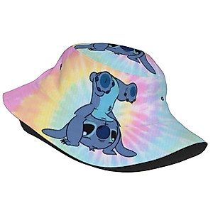 Tonari Funny Bucket Hats Fashion Sun Cap Packable Outdoor Fisherman Hat for Women and Men Travel Black, One Size