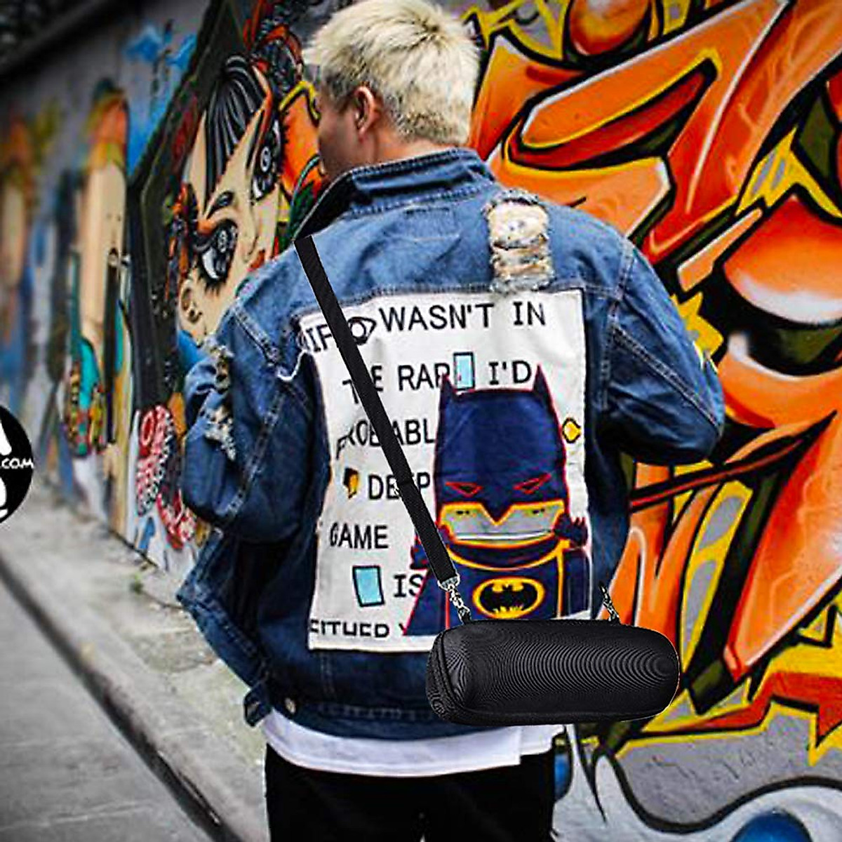 Case for JBL Charge 4 / Charge 5 / Pulse 4 Portable Waterproof Wireless Bluetooth Speaker [ Fits USB Plug and Cable & More ] - Black (Case Only)