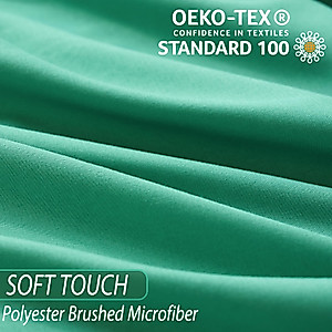 Whitney Home Textile Full Size Sheet Set - Luxury Soft Comfy Bed Sheets, Breathable Cooling Hotel Bedding for Women, Men, Teens, Extra Deep Pocket, Easy-Fit, Oeko-Tex, Wrinkle Free 4 Piece - Emerald