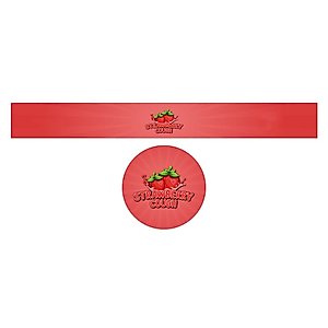 PAKGURU 40 Sets Label Stickers for Tin Cans with Lid Self-Sealing Press-In Bottom 3.5g Capacity Can Container for Food Storage (strawberry labels)