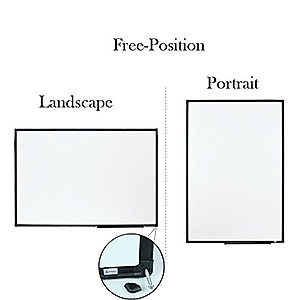 Lockways Magnetic Dry Erase White Board, 36" x 24" Whiteboard, Black Aluminium Framed Presentation Memo Board for School, Home, Office