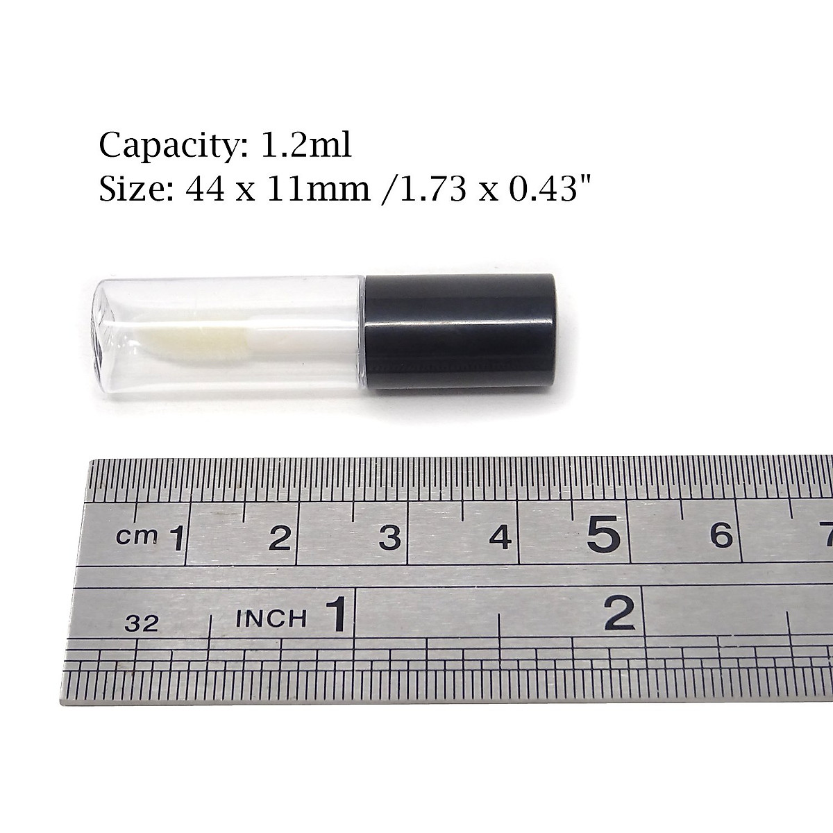 Honbay 10PCS 1.2ml Mini Reusable Clear Empty Lip Gloss Containers Travel Empty Lip Gloss Bottle Tube Vials for Lipstick Samples, Lip Balms