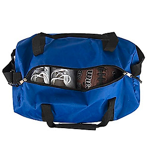 30 Liter, 17 Inch Canvas Duffle Bags for Men and Women – Travel Weekender Overnight Carry-On Shoulder Duffel Tote Bags (Blue)