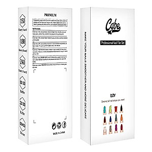 CGBE Nail File and Buffer, 12 Pcs Professional Thickness Nail File Set Double Sided Grit Nail Emery Boards for Nails Buffer Polisher Limas para Manicura for Gel Nails Manicure Tools