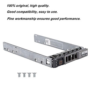 ASHATA 2.5 inch SAS SATA SSD Hard Drive Carrier Tray Caddy Compatible for Dell R610 R710 R910 R620 R720 R730 R630 T310 KG7NR and Other Hot Swap Bracket Tray with Screws