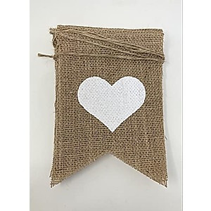 Shimmer Anna Shine Heart Burlap Banner Wedding Decorations Engagement Party Baby Shower Bridal Shower Birthday Party Supplies Valentines Day Anniversary Sign