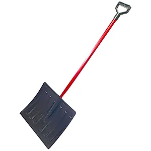 HBC Lightweight & Durable 48" long 17" Wide Poly Snow Shovel & Pusher with Steel Handle